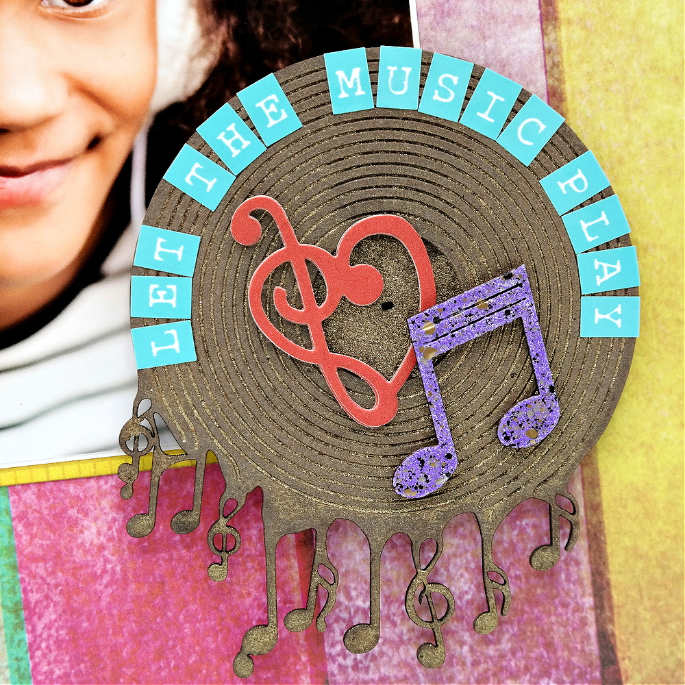 Let the Music Play Scrapbook Layout - Creative Embellishments