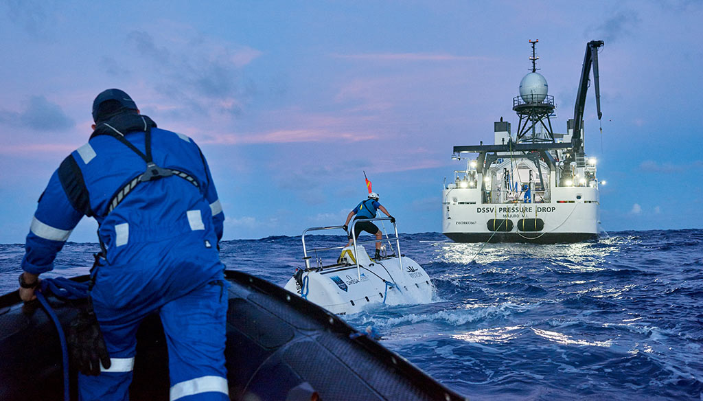 The Omega Seamaster Planet Ocean Ultra Deep used in the deepest dive in ...