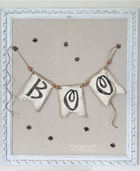 Burlap Boo Banner for Halloween