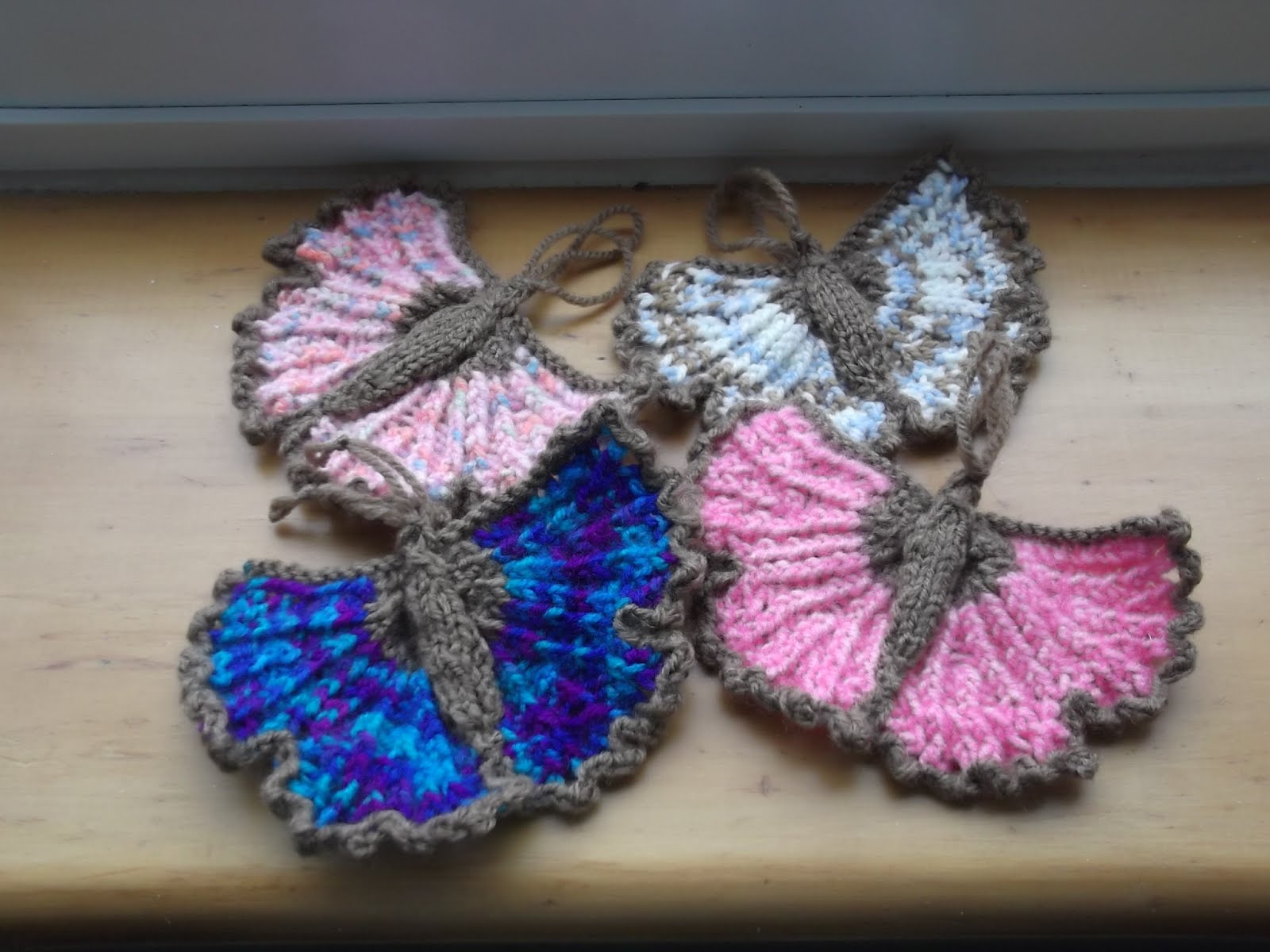 Margarets Designer Cards: Knitted Butterflies