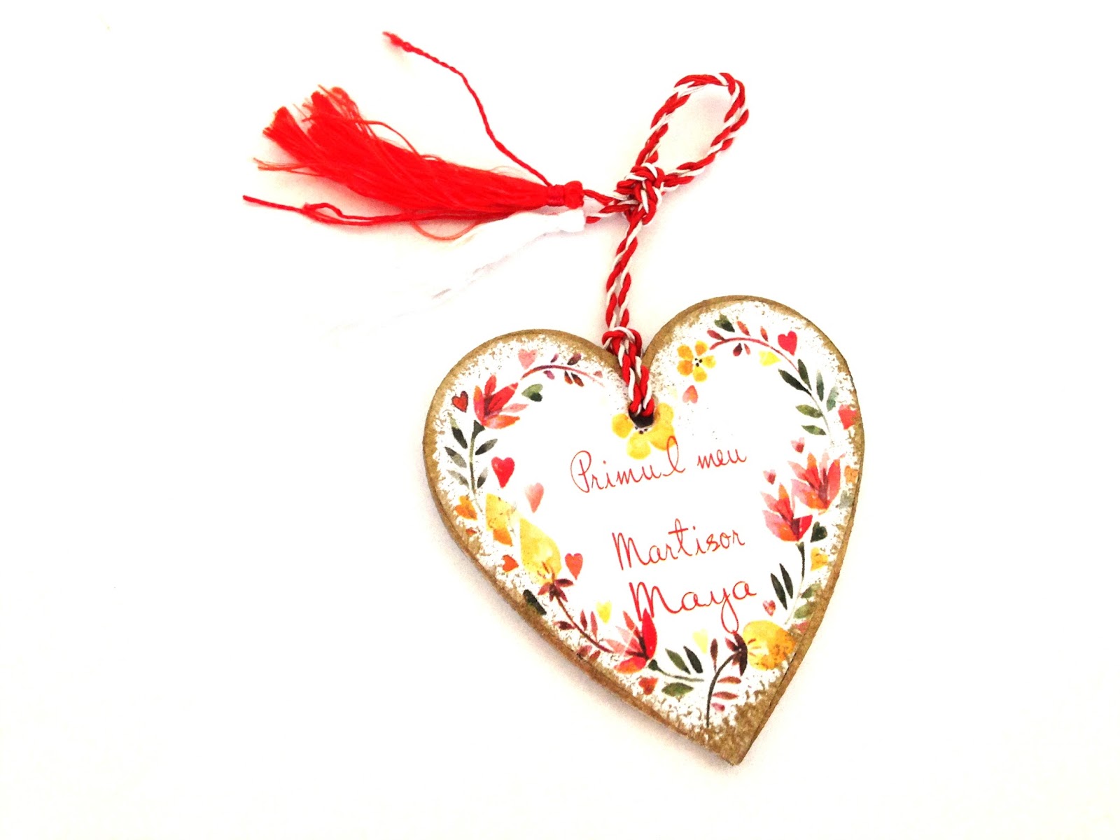 Primul meu Martisor inima personalizata - Le Cose Animate