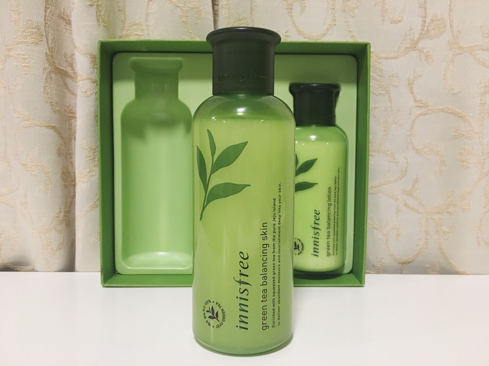 รีวิว Innisfree green tea balancing skin care set
