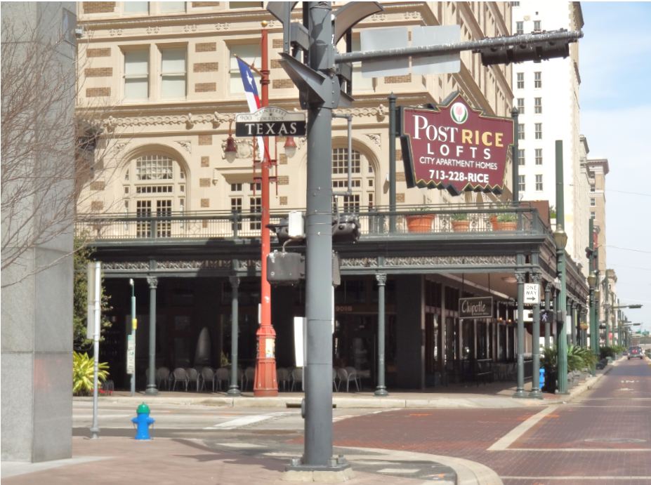 Houston in Pics: Historic Rice Hotel (1913), now Post Rice Lofts (photo