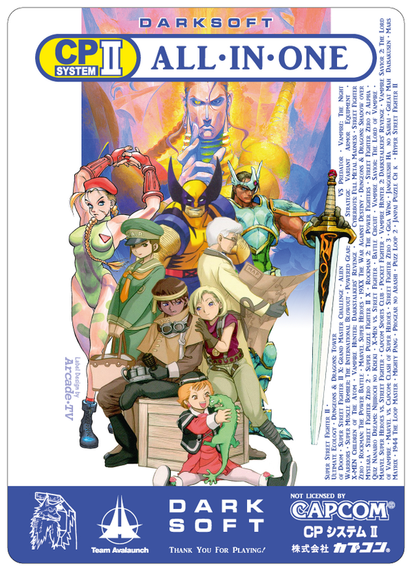 LABELS PARA CAPCOM CPS2