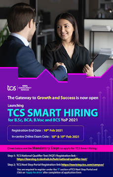 TCS Smart Hiring 2021 | Drive for Fresher | TCS NQT