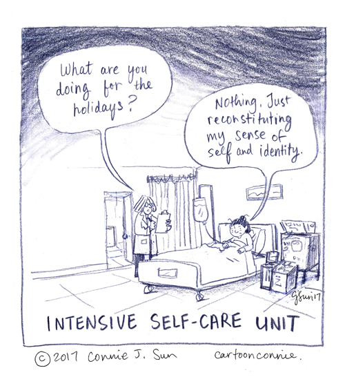 cartoonconnie comics blog: Intensive Self-Care Unit