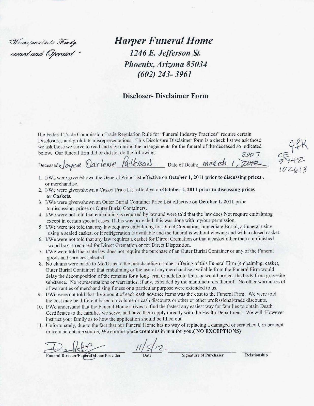 White Tanks Cemetery: Where Families Meet Heartache: Forms for the ...