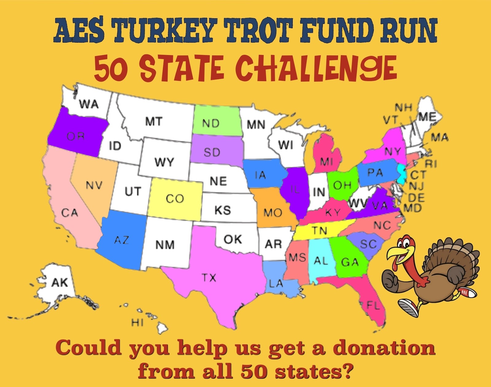MR. ALLEN'S CLASSROOM: TURKEY TROT 50 STATE CHALLENGE