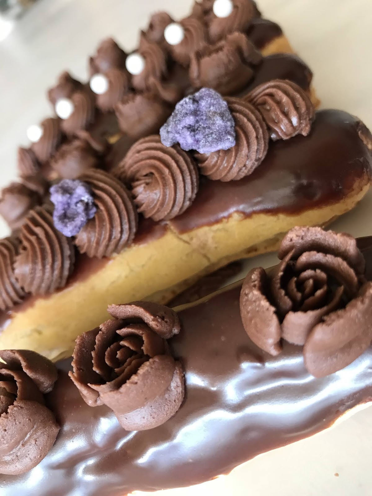 Parisian Chocolate Eclairs - Purple Chocolat Home