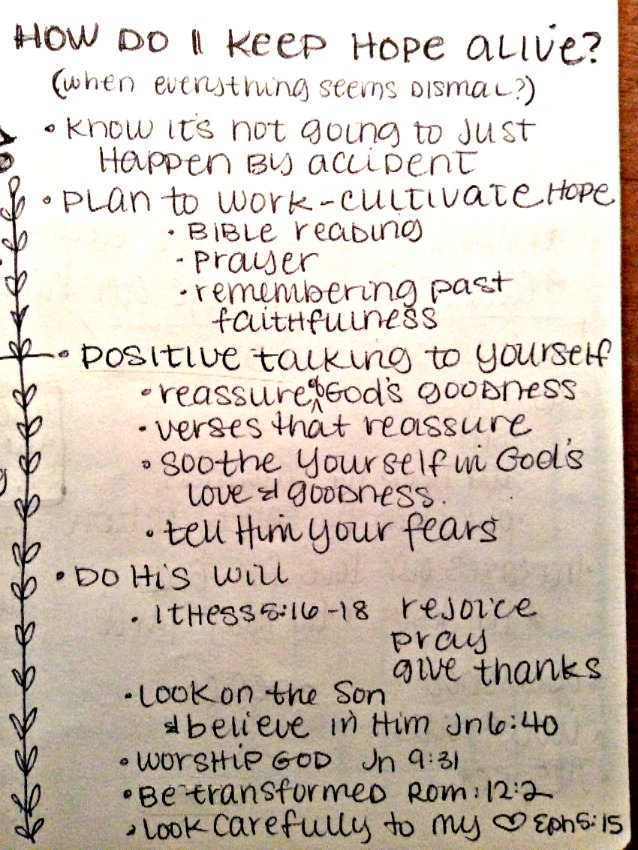 Stone Soup for Five: Bible Journal notes on HOPE