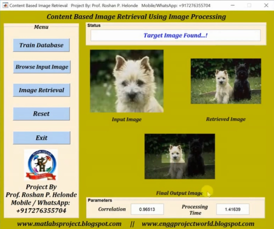 Content Based Image Retrieval Using Image Processing Matlab Source Code ~ Engineering Projects