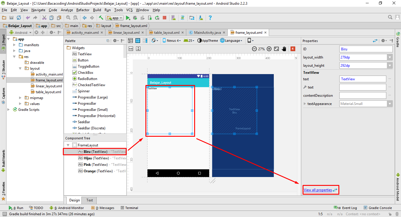 Cara Mudah Belajar Layout di Android Studio ~ Domo Teknologi