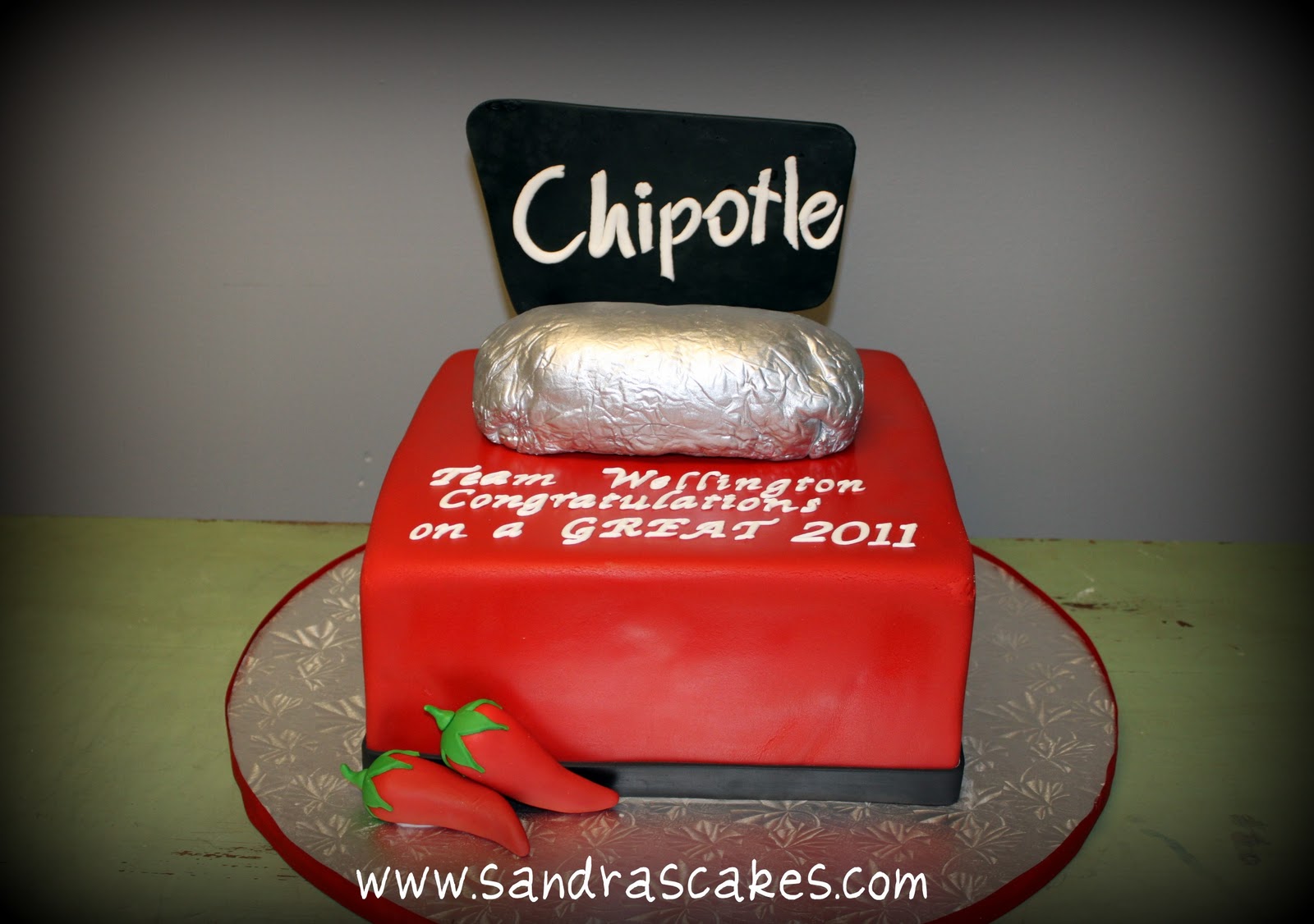 CHIPOTLE RESTAURANT CELEBRATION CAKE