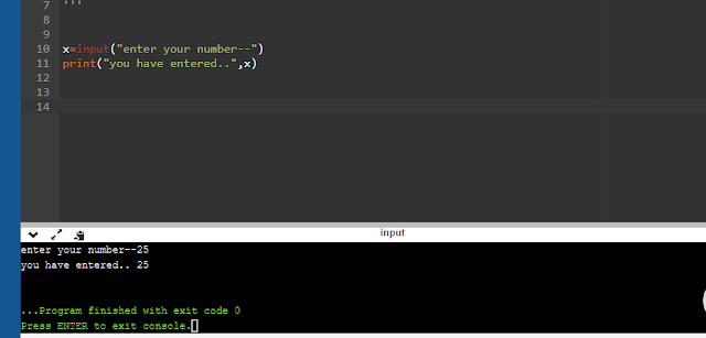 Giving Input and Printing output in Python ~ TUTORIALTPOINT- Java Tutorial, C Tutorial, DBMS ...
