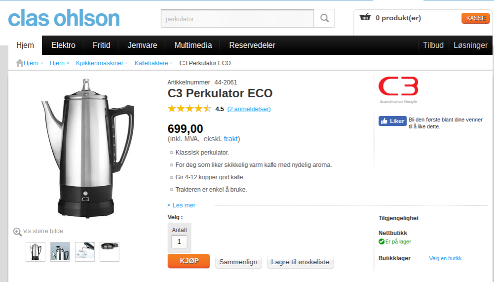 Bjørn Henry Møsth : Perkulator: Kaffebryggeren som lager den beste kaffen