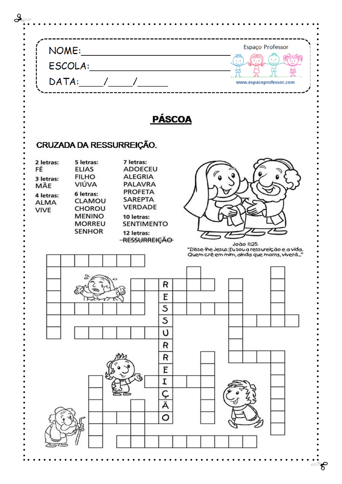 PROFª ADRIANA, ALFABETIZANDO COM AMOR: Cruzadinhas com tema da Páscoa