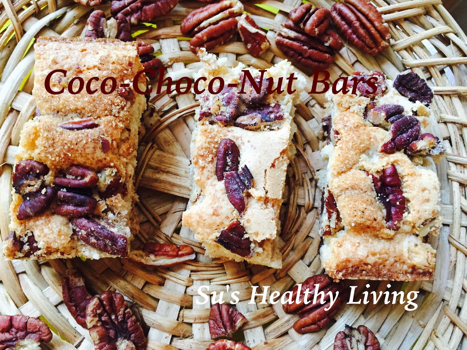 Su'sHealthyLiving: Coco-Choco-Nut Bars ;Meatless Monday