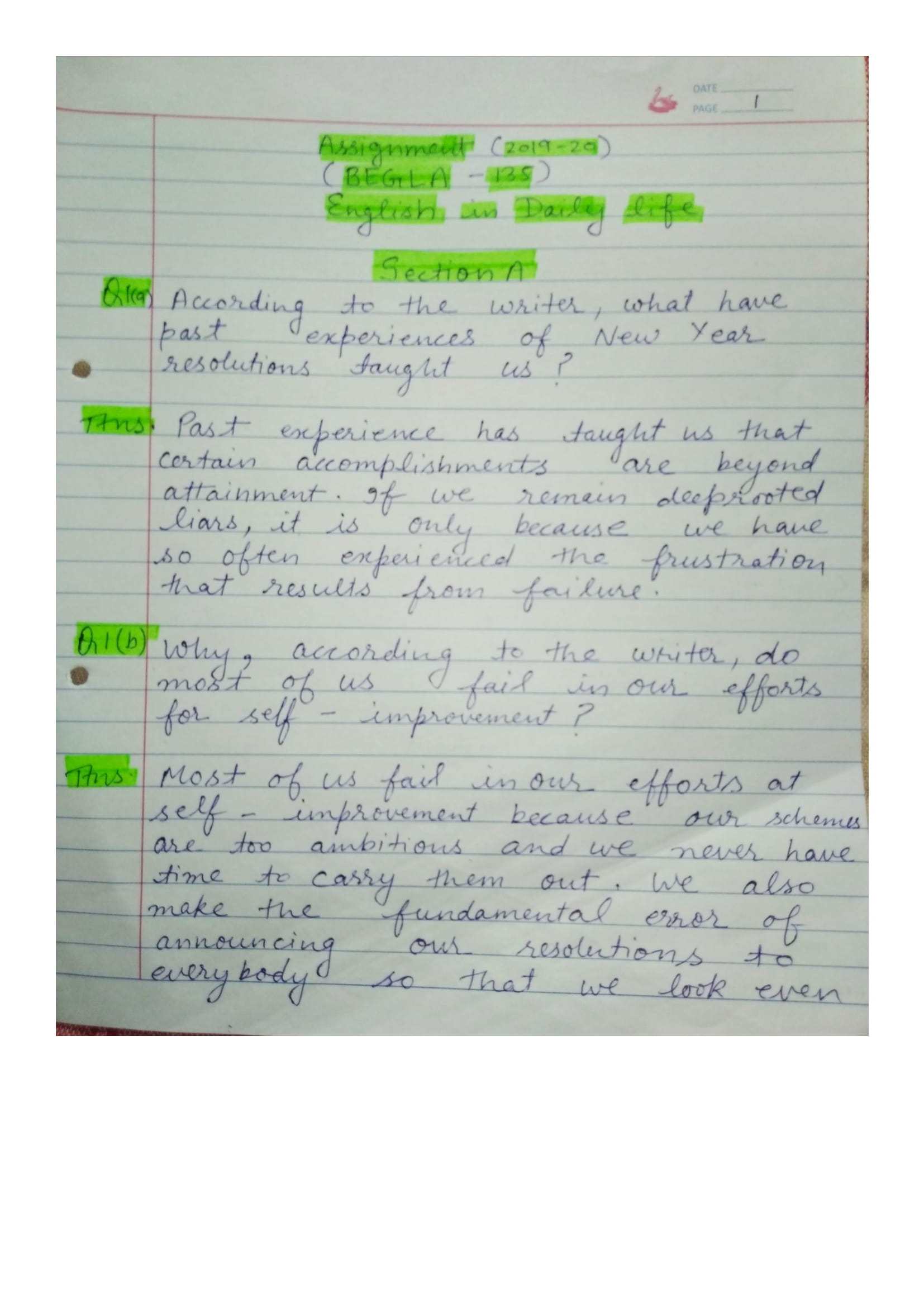 BEGLA135 Ignou Solved Free Assignment 2020-21 (Hand Written) BEGLA135 Ignou Solved Free Assignment 2020-21 (Hand Written)