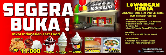 M2M Indonesian Fast Food Segera Hadir Di SUKODONO-Sidoarjo - M2M ...