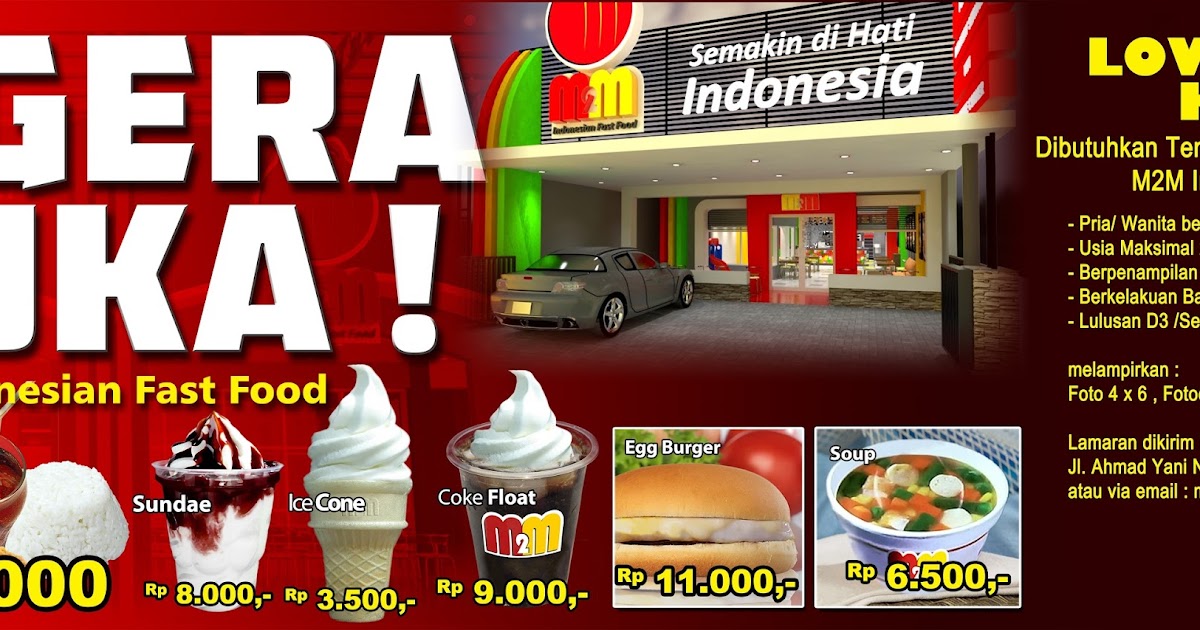 M2M Indonesian Fast Food Segera Hadir Di SUKODONO-Sidoarjo - M2M ...