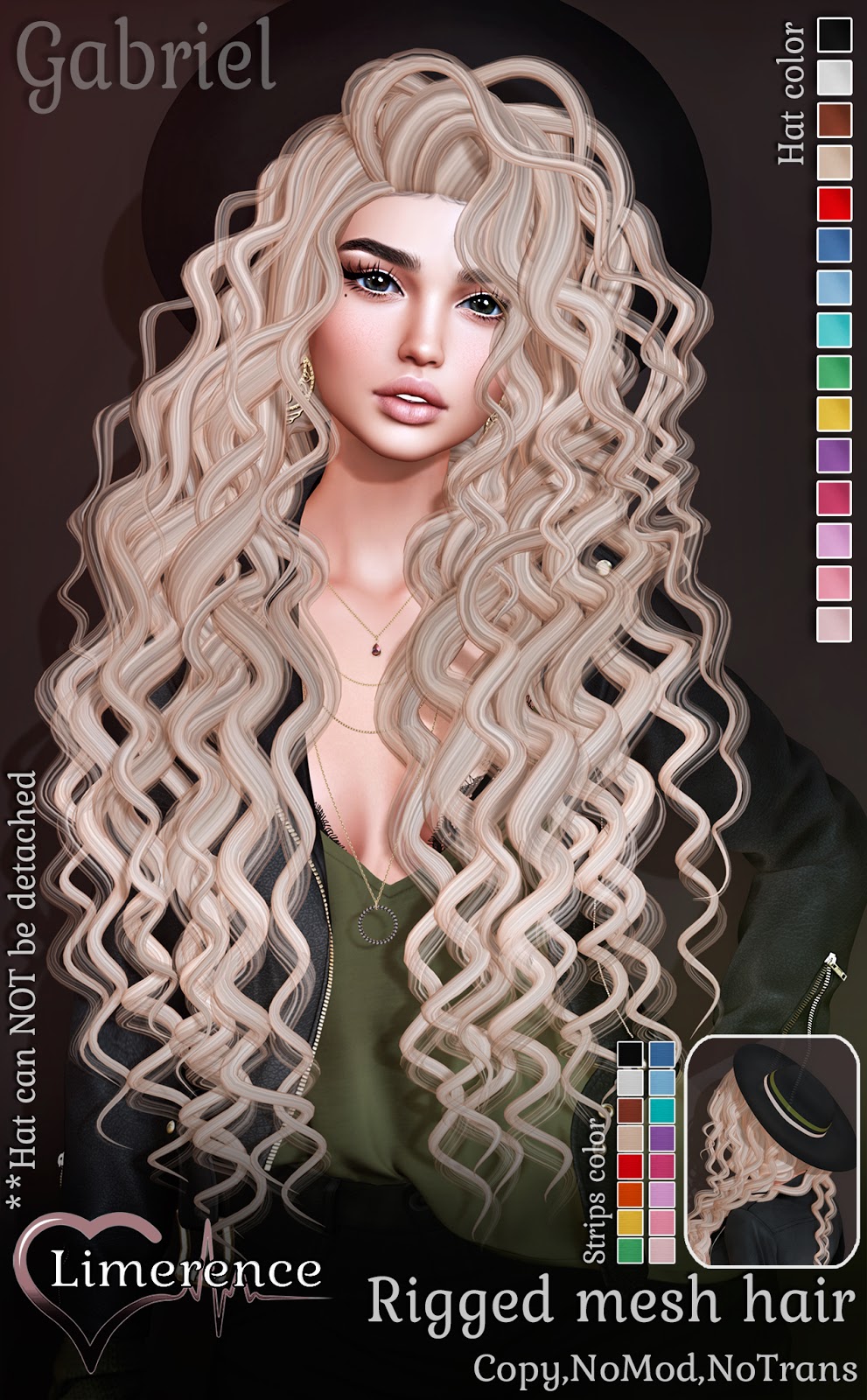 Limerence: {Limerence} Gabriel hair with or without hat special for ...