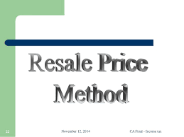 Resale price method (OECD TP Guideline) ~ Transfer Pricing Indonesia