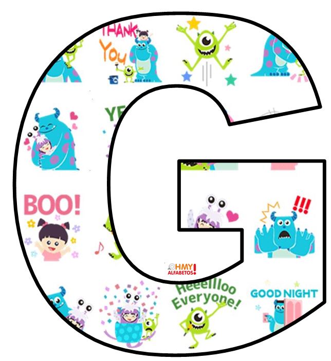 Tierno Alfabeto de Monstruos S. A. Monsters Inc. Alphabet. in 2020 ...