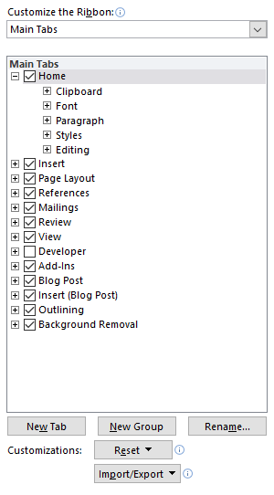 Start & Explore (Customizing the Ribbon)