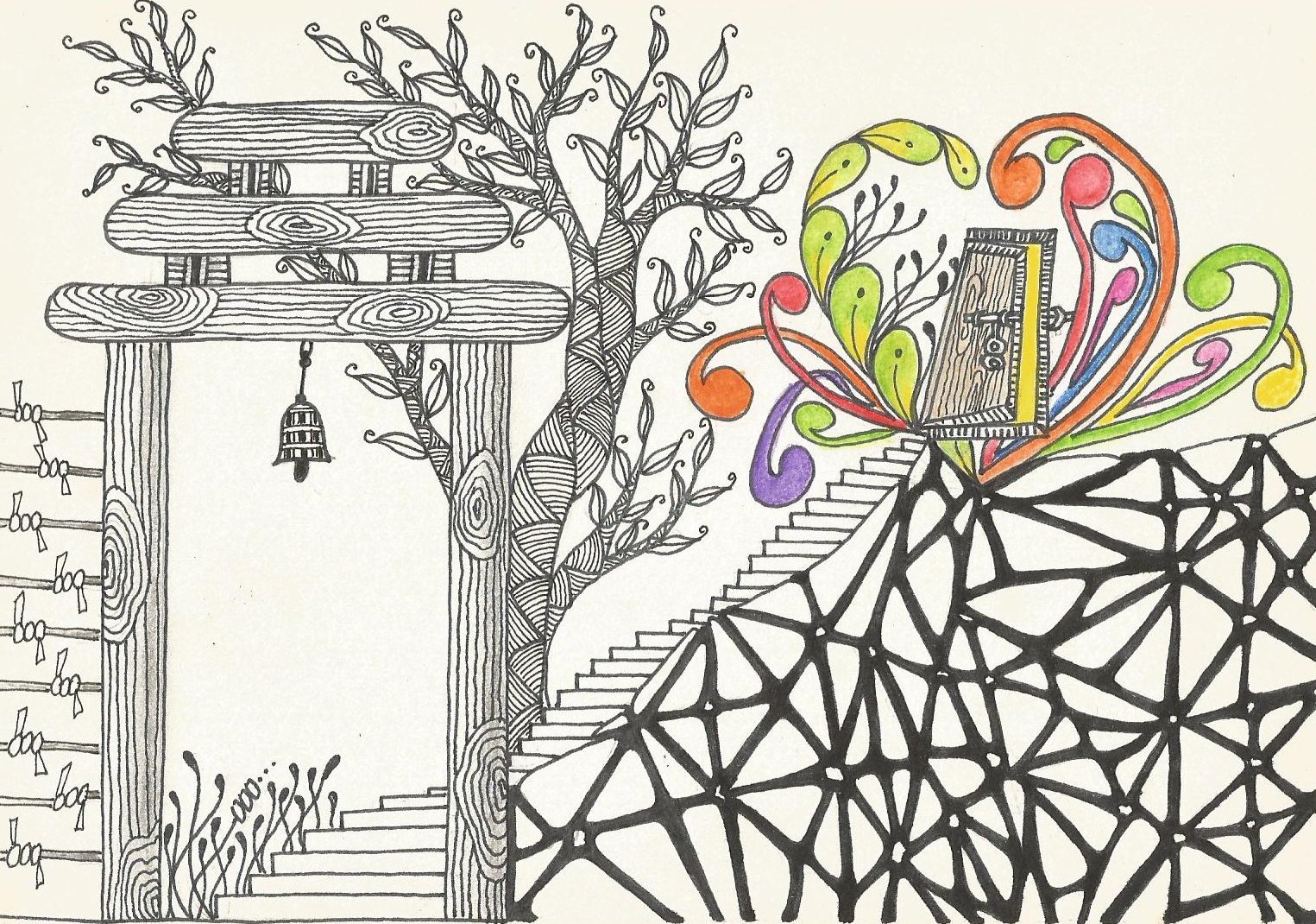 Journey Through Zentangle Art: Zentangle in colours