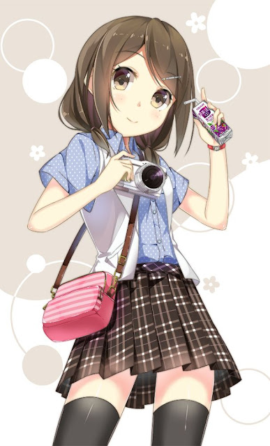Anime girls with digital cameras | Animoe