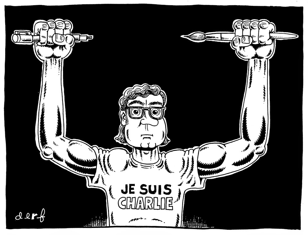 derfcityblog: The Story Behind My "Je Suis Charlie" Cartoon
