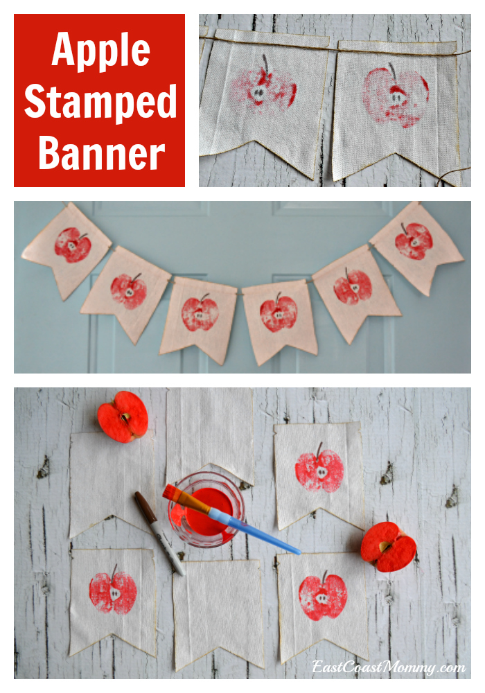 East Coast Mommy: DIY Apple Stamped Banner / Bunting