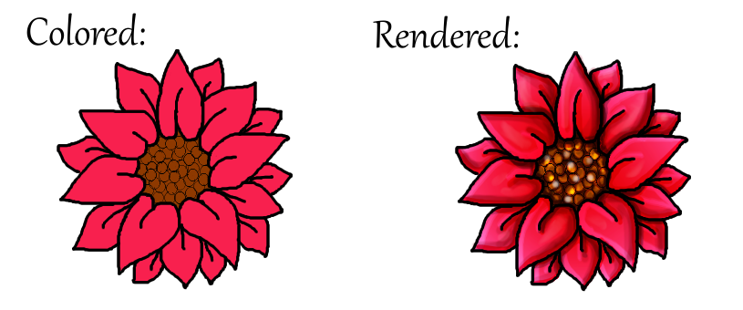 The Factoid Firefly: Coloring VS Rendering (Drawing)