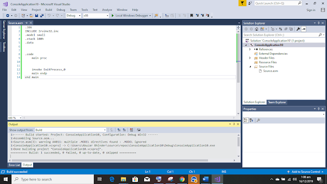 How to Run Assembly Language Programming Code In Visual Studio 2019