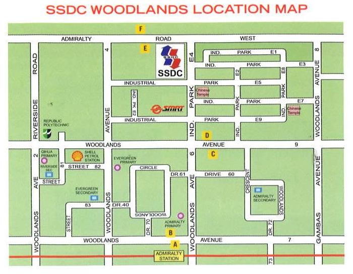 Welcome: Map to Driving Centre ~ SSDC Woodlands
