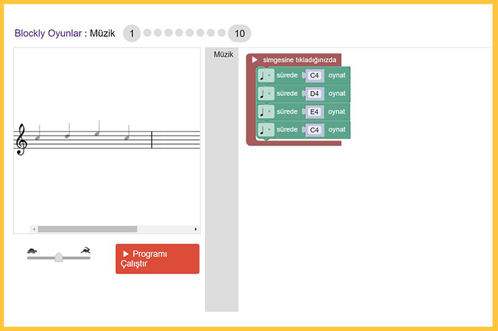 Blockly Games Müzik Çözümleri | Bilişimci Ali