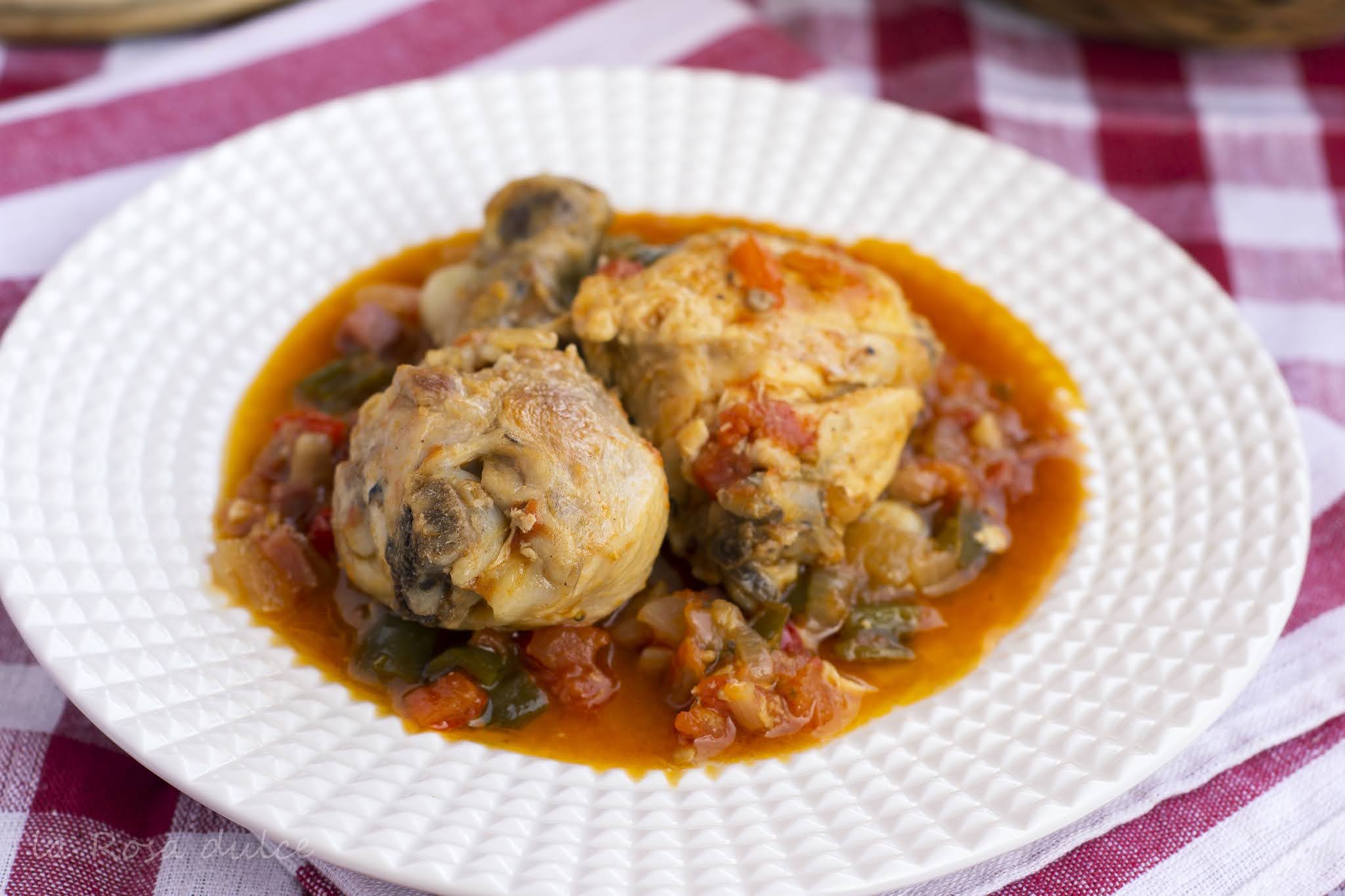 Pollo al chilindrón - La Rosa dulce