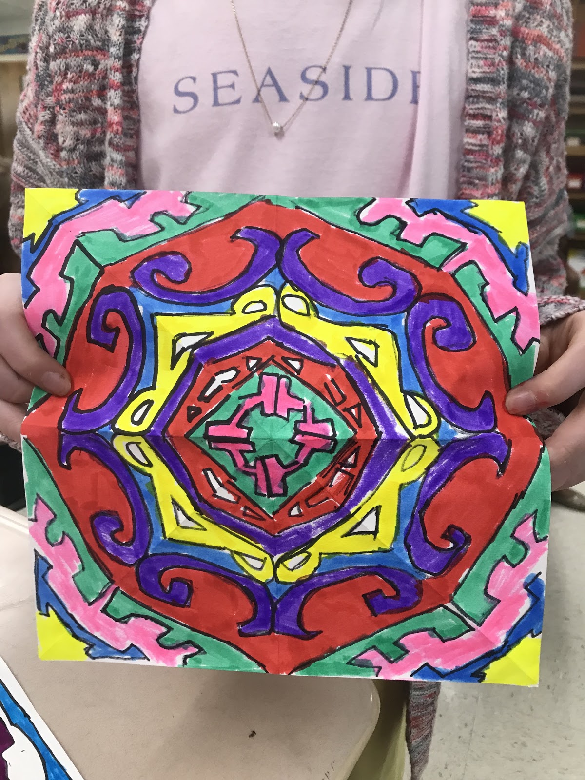 Elements of the Art Room: 5th grade radial symmetrical name art