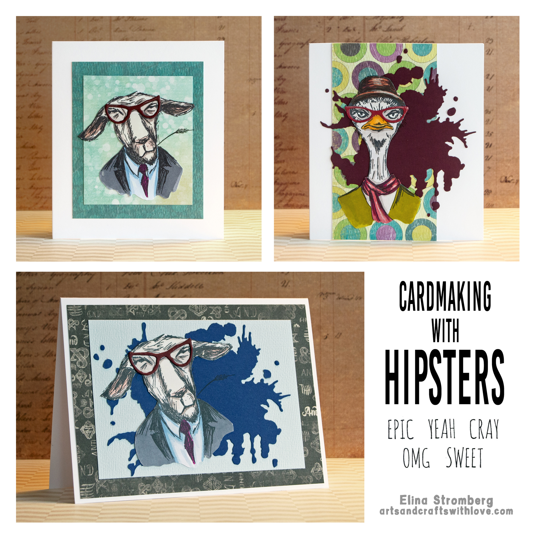 Simple Hipster cards - Elina Stromberg