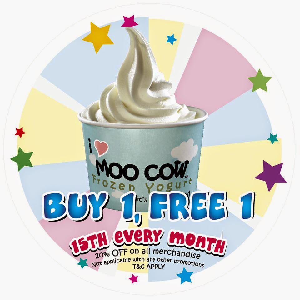 Free Samples and Good Deals: Moo Cow Frozen Yogurt Buy 1 Free 1