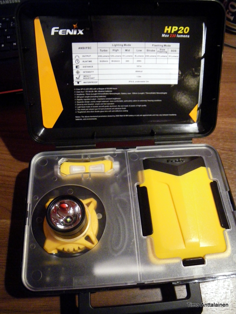 (Grammari.com) timolle.blogspot.fi/: Fenix HP20 otsalamppu testissä