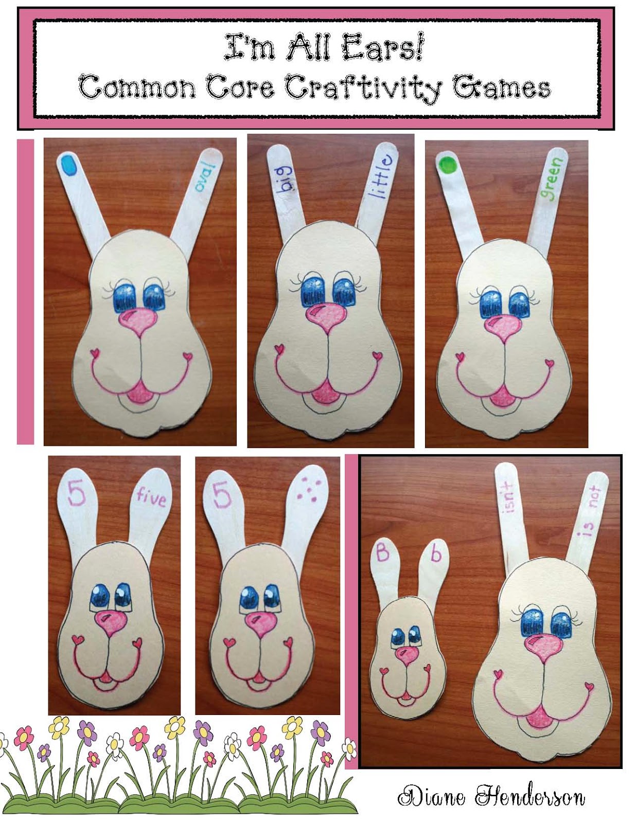 Common Core Bunny Craft Games - Classroom Freebies