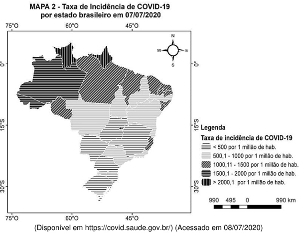 UNICAMP 2021: Os mapas temáticos são elaborados com a utilização de ...