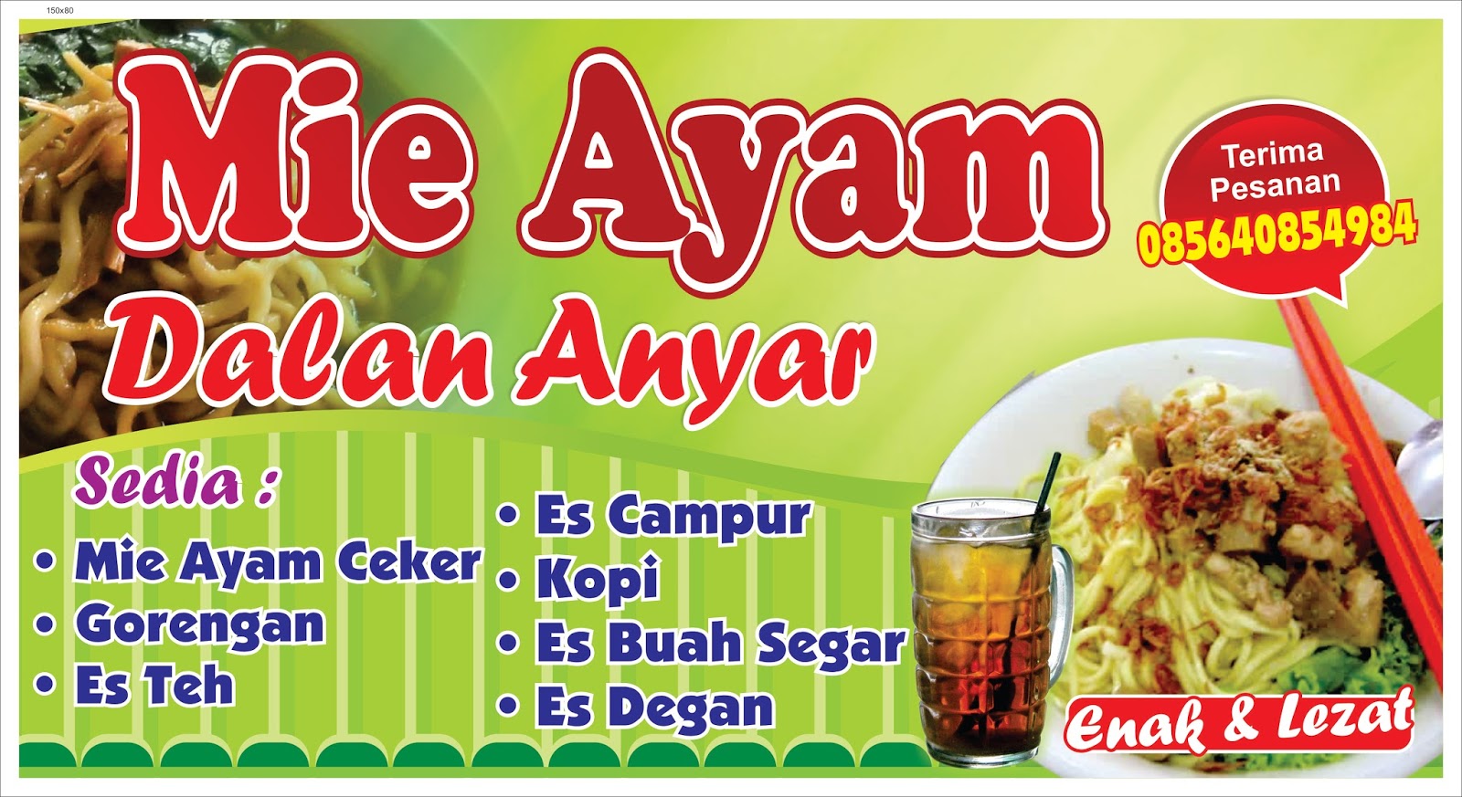 Contoh Desain Banner Spanduk Mie Ayam Bakso Contoh De
