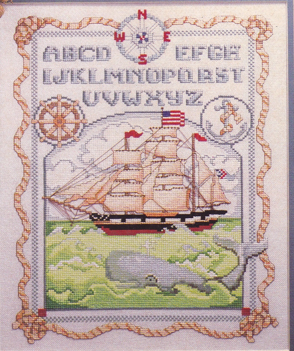 Cat's Vintage Collection: Historical Sailing Ship Sampler with Whale