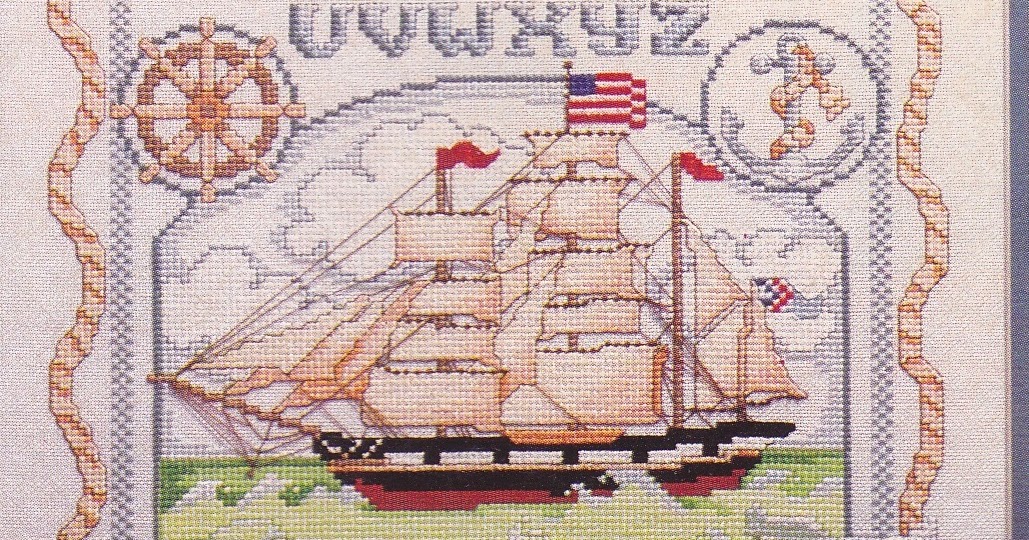 Cat's Vintage Collection: Historical Sailing Ship Sampler with Whale