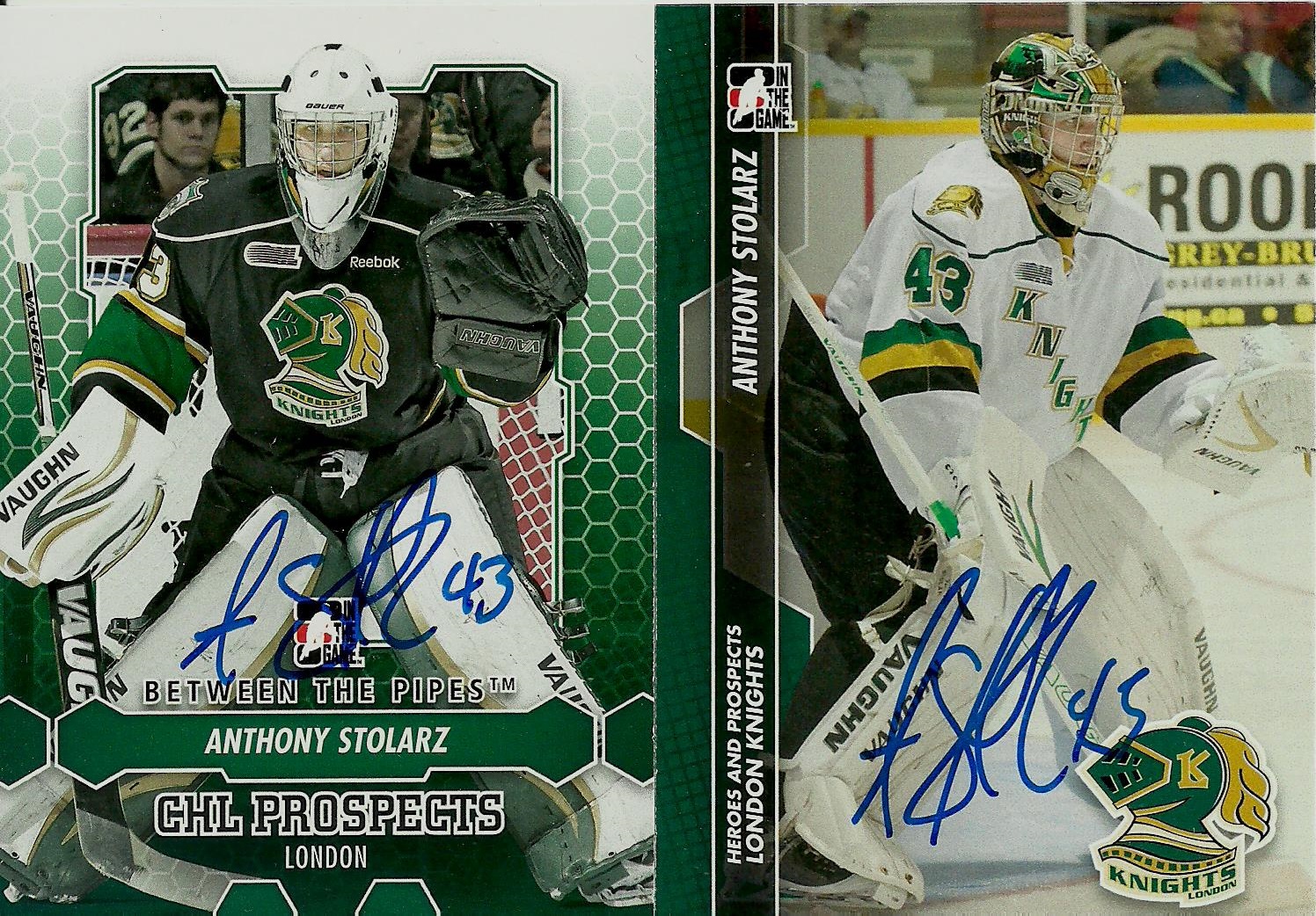 Hell's Valuable Collectibles: Anthony Stolarz: Two Autographed Cards