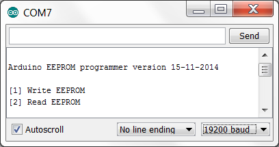 Building a 4 bit CPU homebrew computer: EEPROM programmer using Arduino