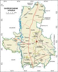 Gazipur District: Map Gazipur District