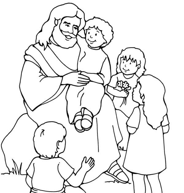 Jesus Loves The Children Coloring Page ~ Coloring Pages